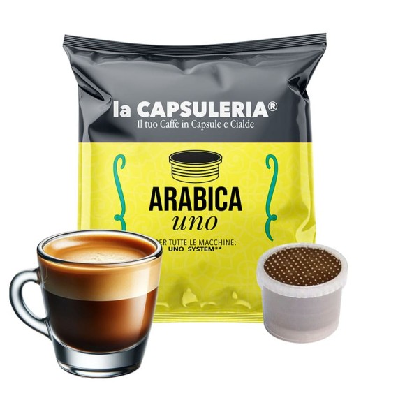 100% Arabica Cremoso – Капсули компатибилни со Uno System®* – La Capsuleria